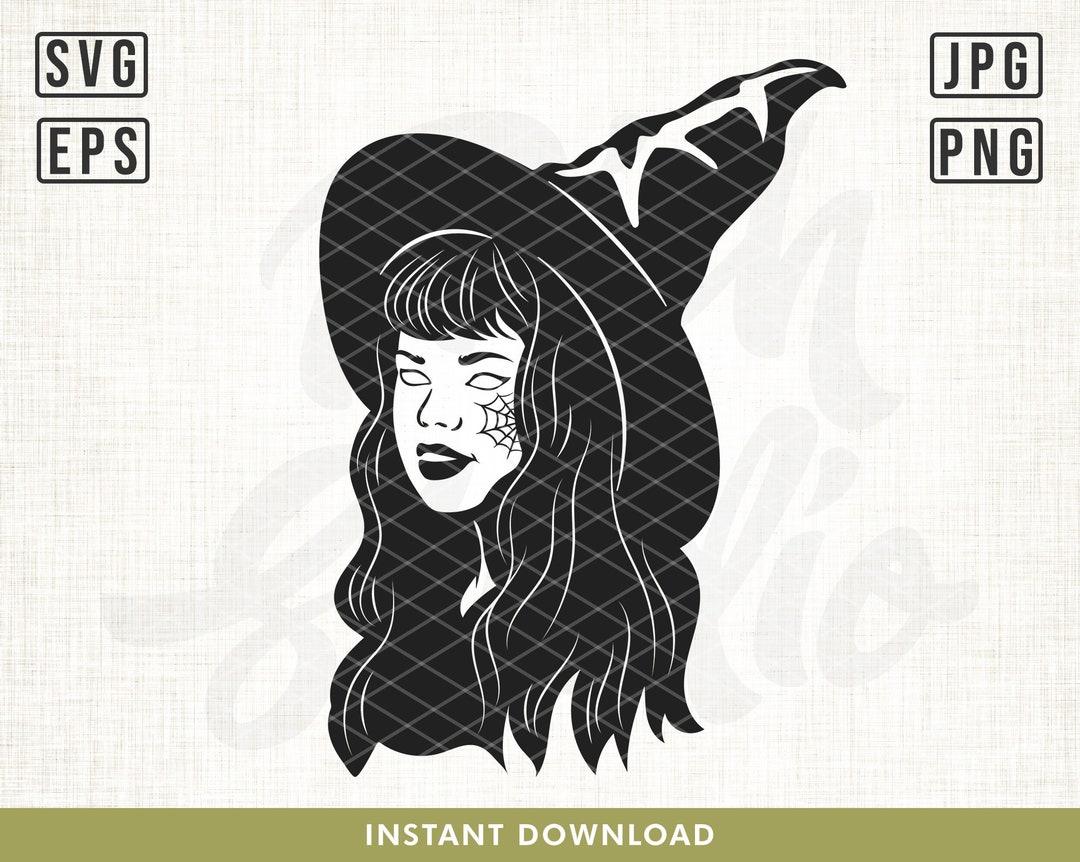 Witch Svg, Mage Svg, Magical Woman Svg, Witch Face Svg, Halloween Witch ...