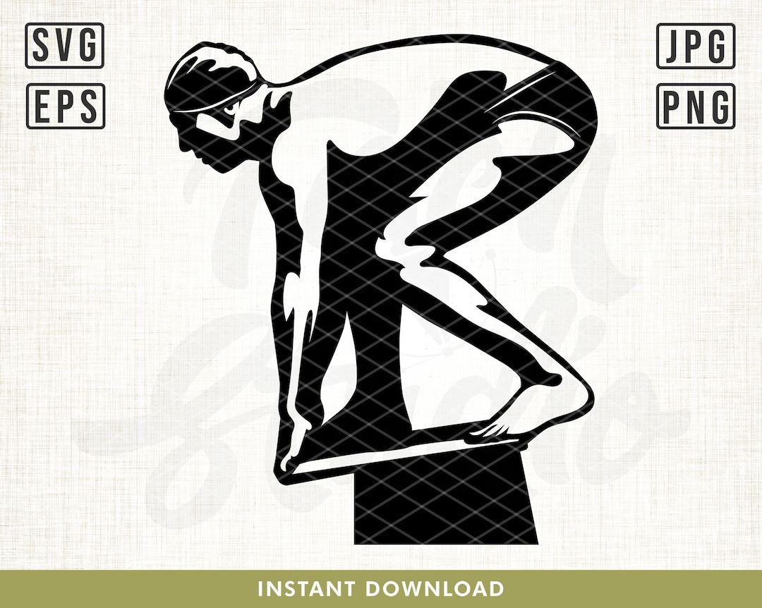 Swimmer Svg, Swimmer Diver Svg File, Diver Svg, Athlete Svg, Olympics ...
