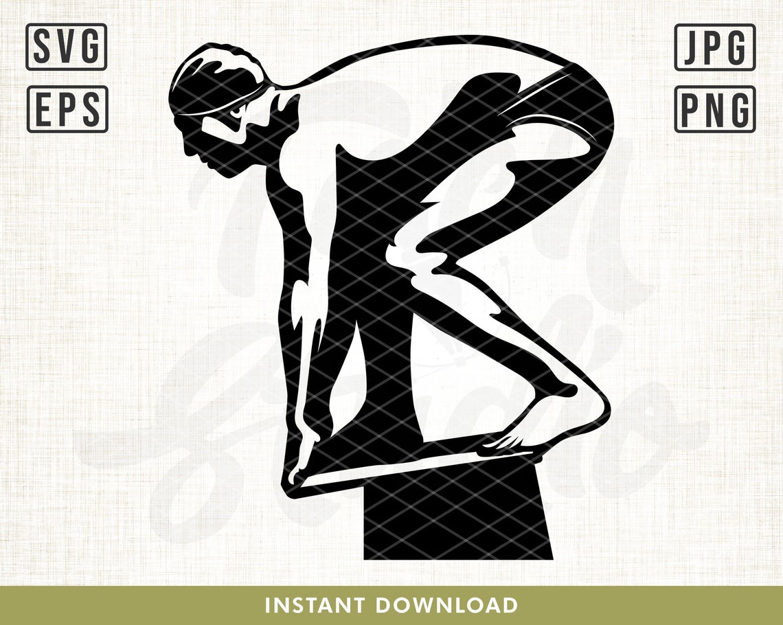 Swimmer Svg Swimmer Diver Svg File Diver Svg Athlete Svg - Etsy