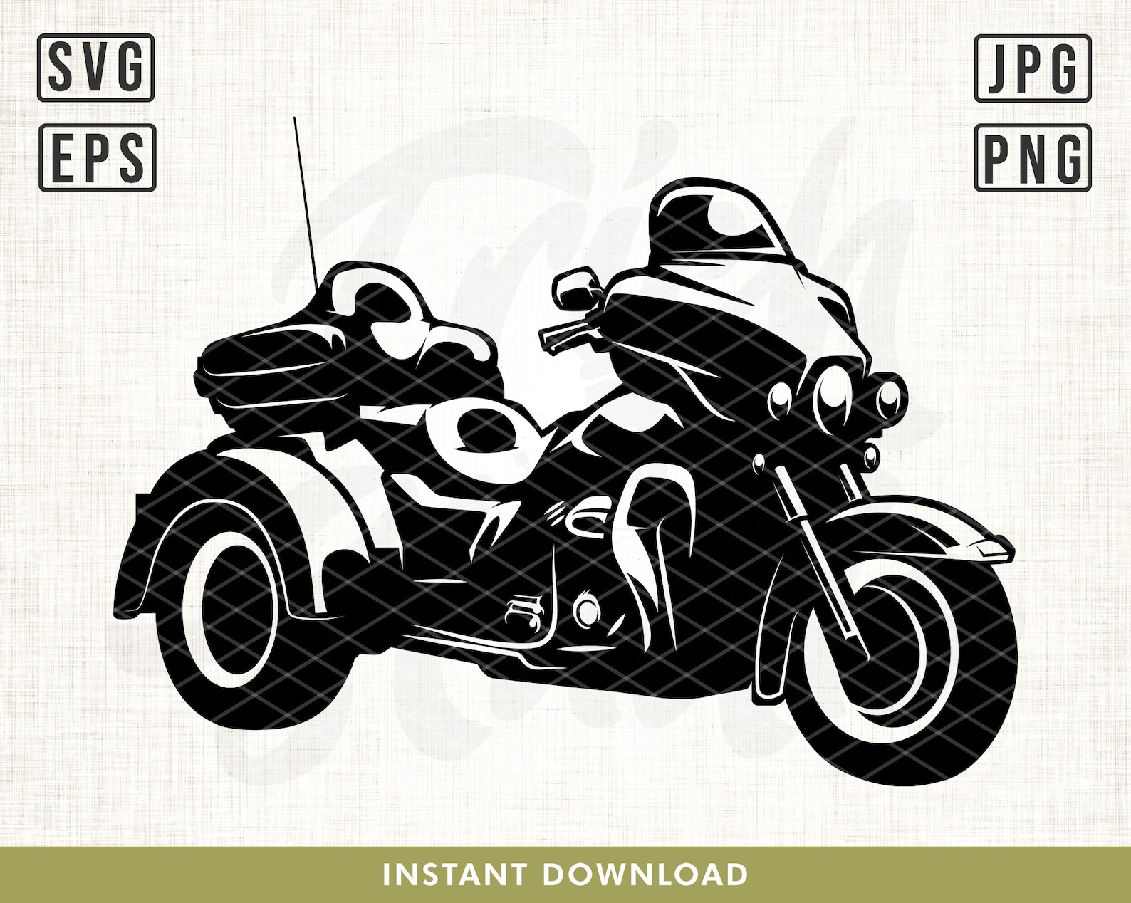 Trike Motorrad SVG, Trike Fahrrad Clipart, Trike Motor SVG, Motorrad ...
