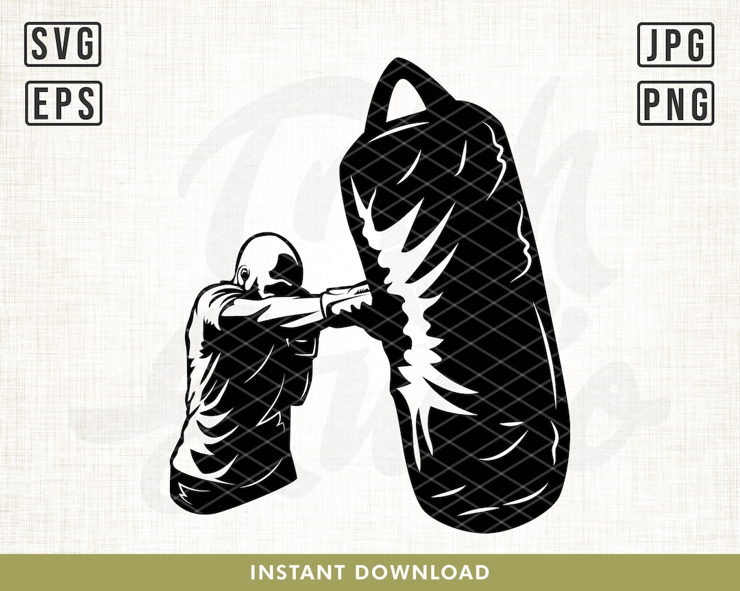 Boxing Trainning Svg, Boxing Clipart, Boxer Svg, Punching Bag Svg ...