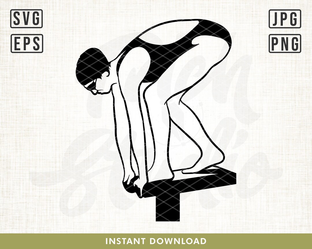 Swimmer Svg, Swimmer Diver Svg File, Diver Svg, Athlete Svg, Olympics ...