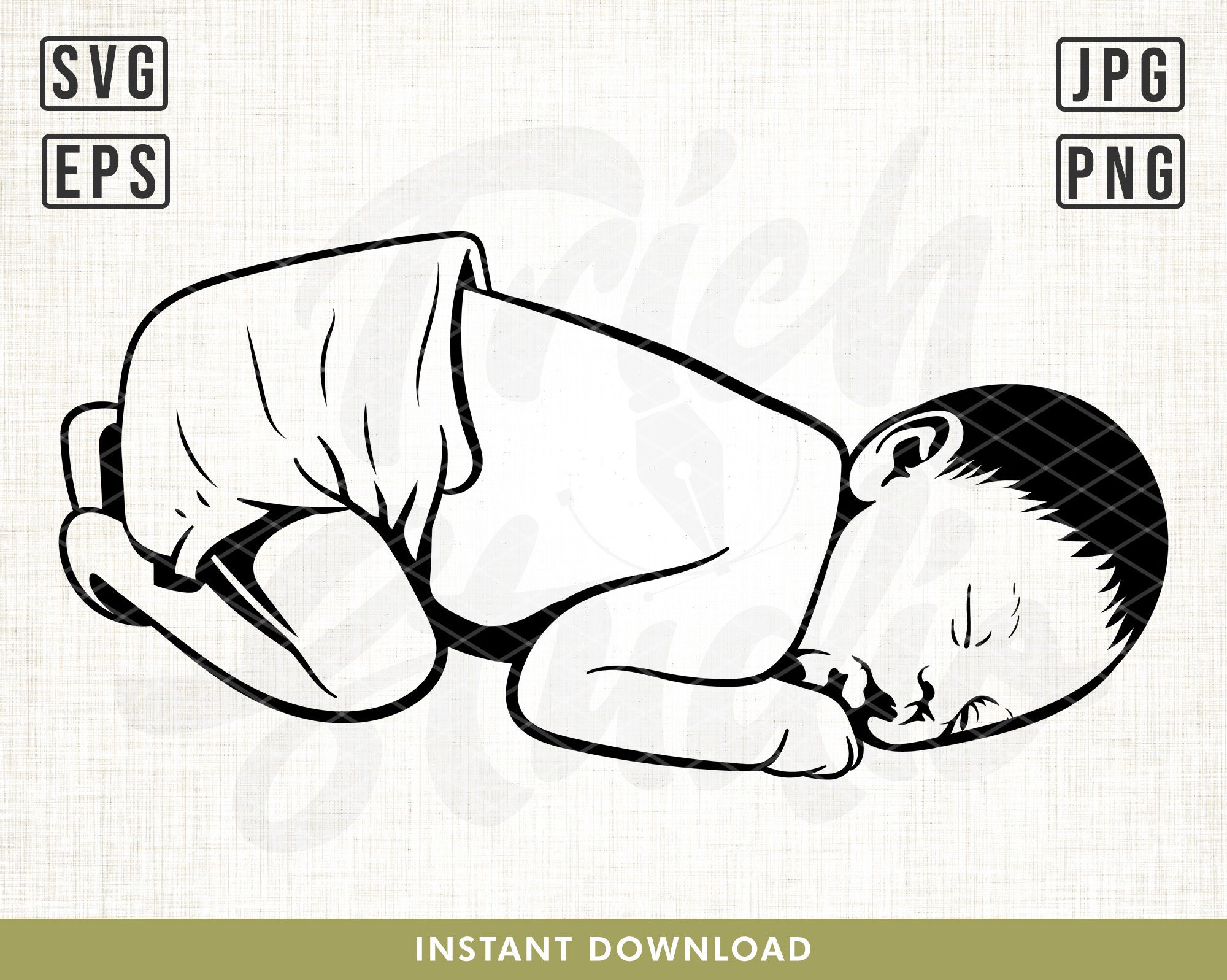 Sleeping Baby Svg File Sweet Dreams Cute Baby Boy Svg - Etsy