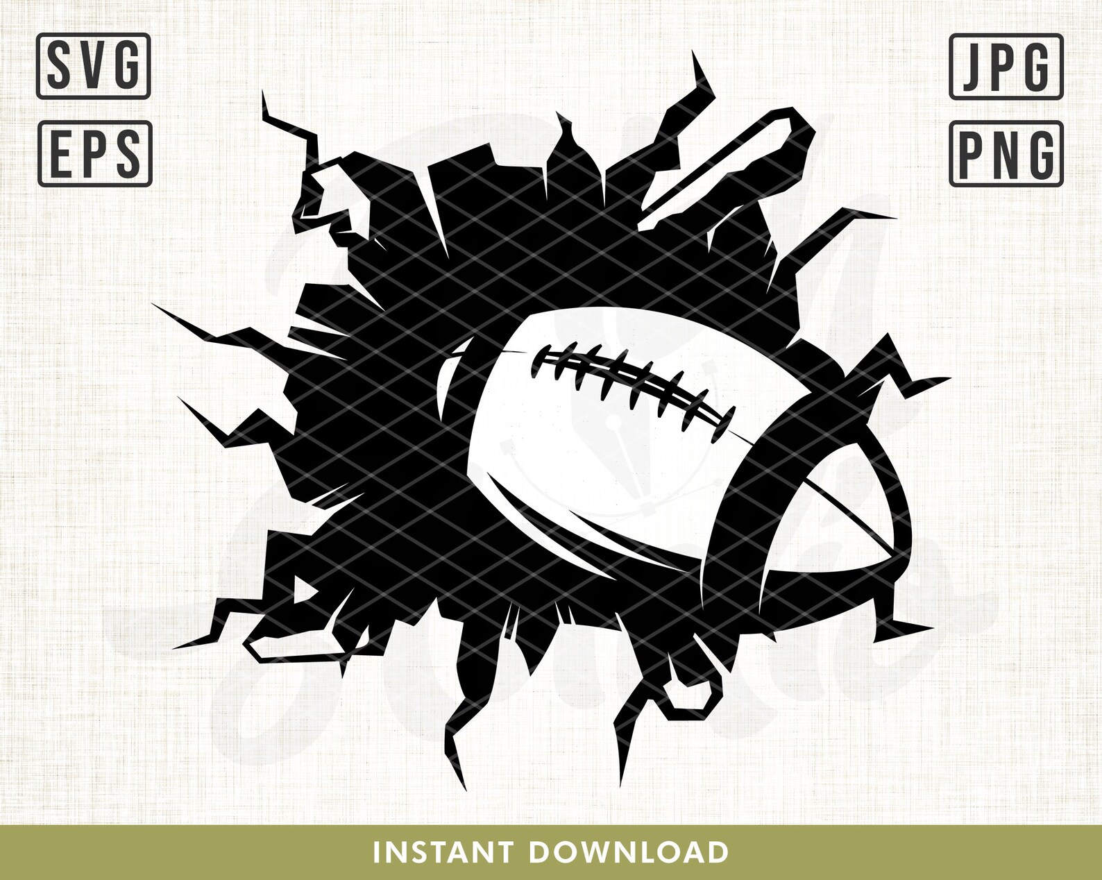 Football Wall Smash Svg, Football Svg, Football Clipart, Football Team ...
