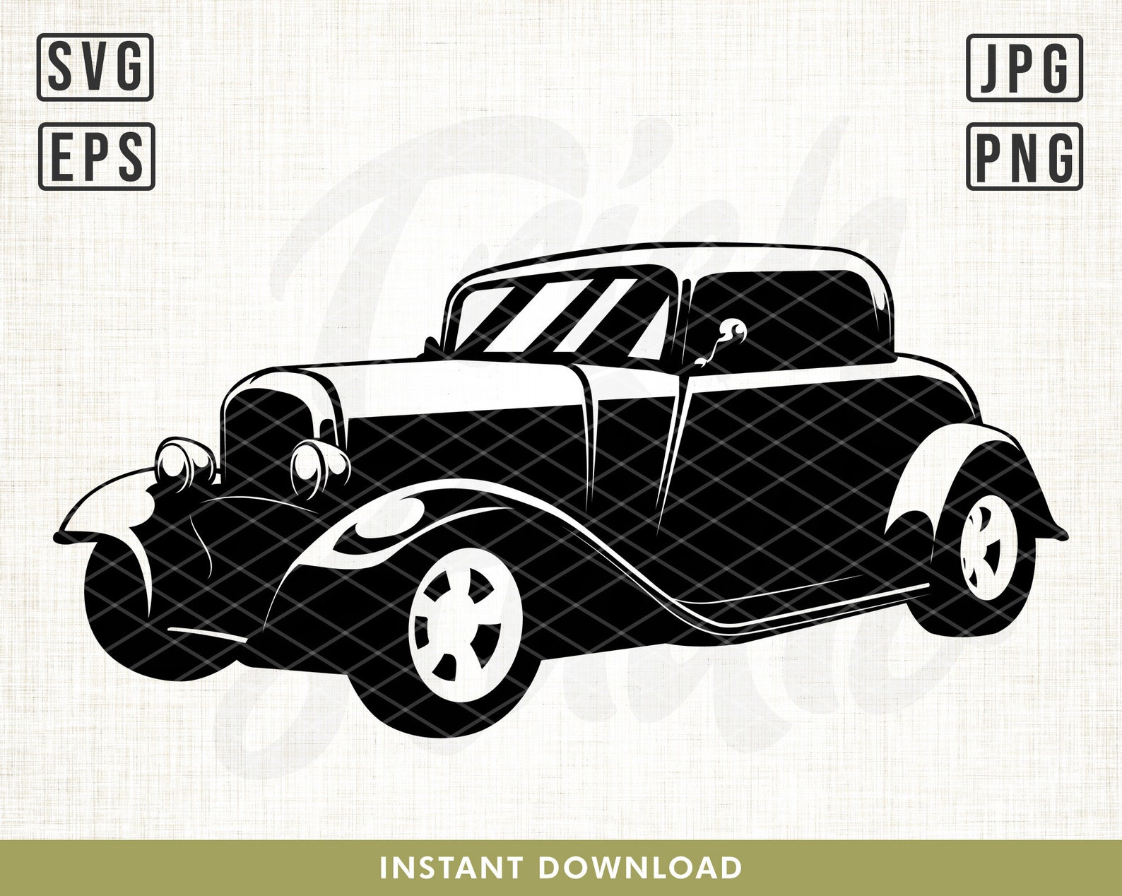 Hot Rod SVG File Vintage Car SVG Classic Car Svg Retro Car | Etsy