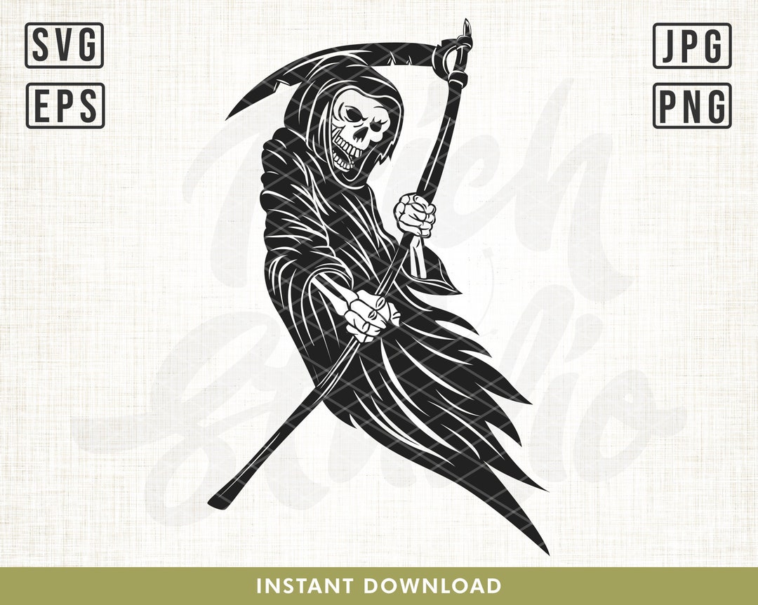 Grim Reaper Svg, Grim Reaper Skull Skeleton Svg, Bone Reaper Svg, Skull ...