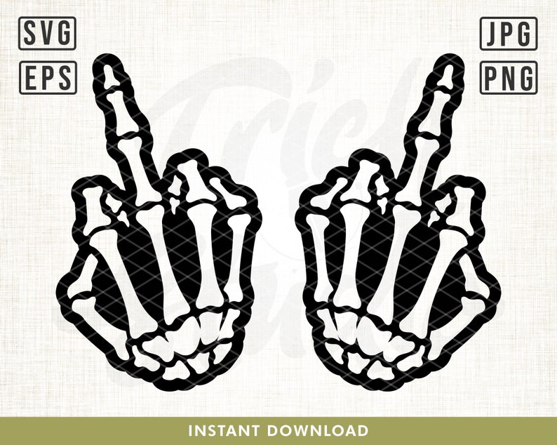 Skeleton Middle Finger Svg Skull Svg Skeleton Hands Svg - Etsy Canada