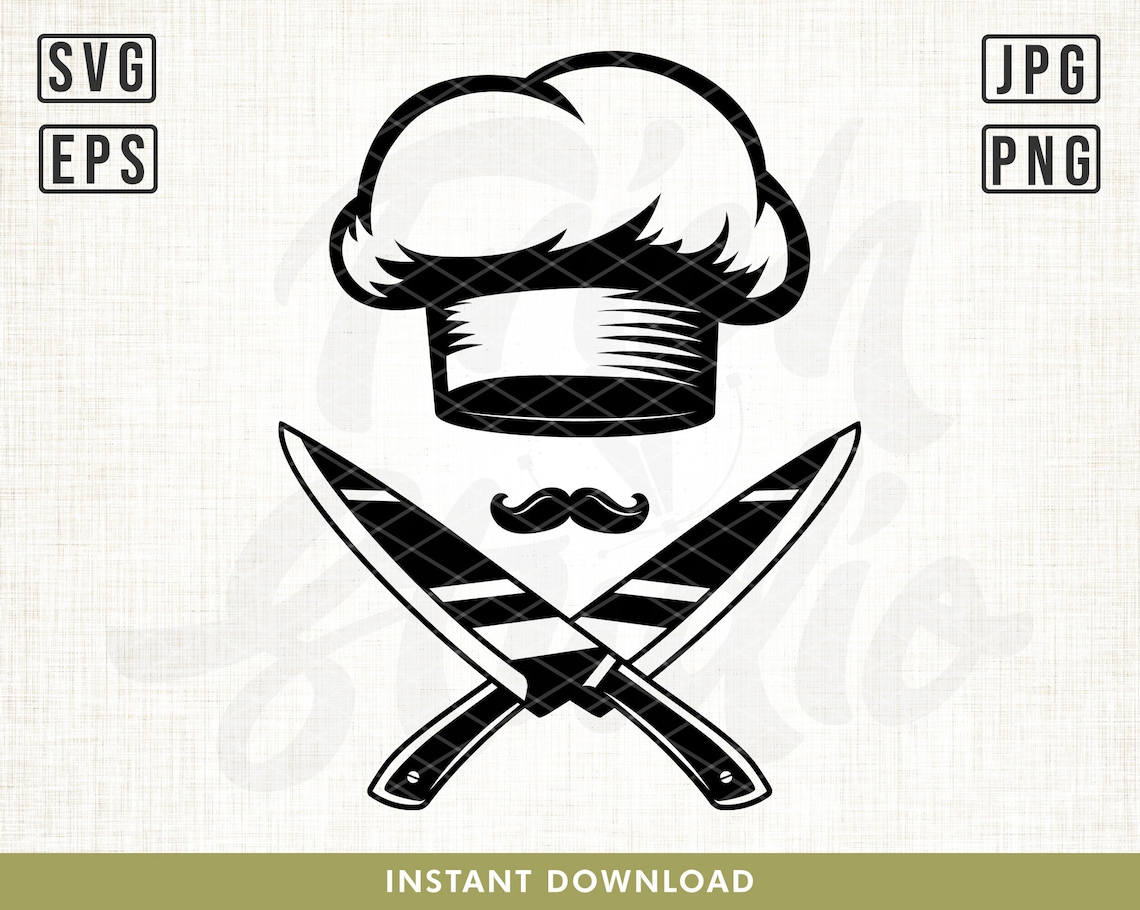 Chef Svg File Chef Hat Svg Cooking Svg Kitchen Svg Chef | Etsy