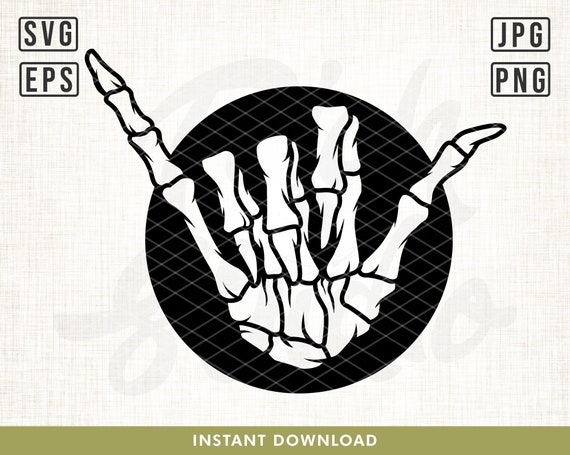 Skeleton Hand Svg File Skeleton Shaka Hand Svg File Shaka - Etsy