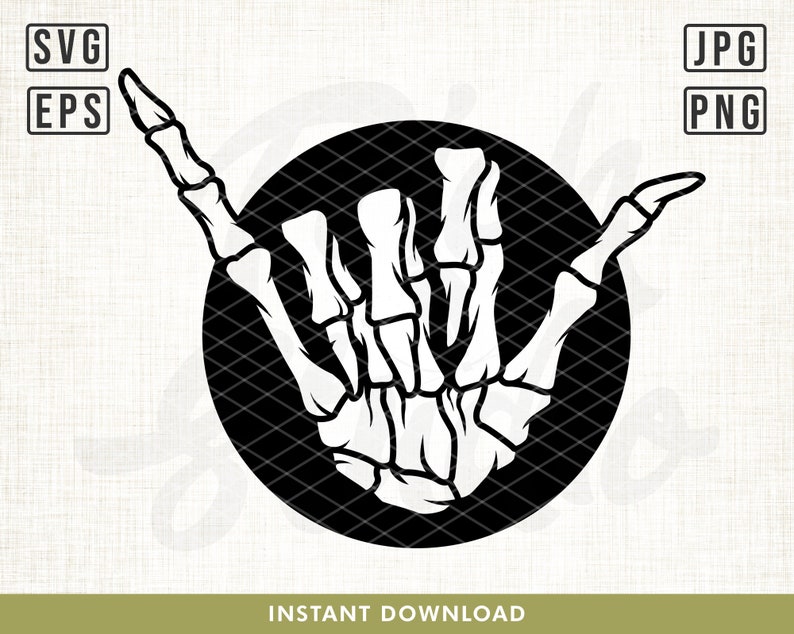 Skeleton Hand Svg File, Skeleton Shaka Hand Svg File, Shaka Sign Svg ...
