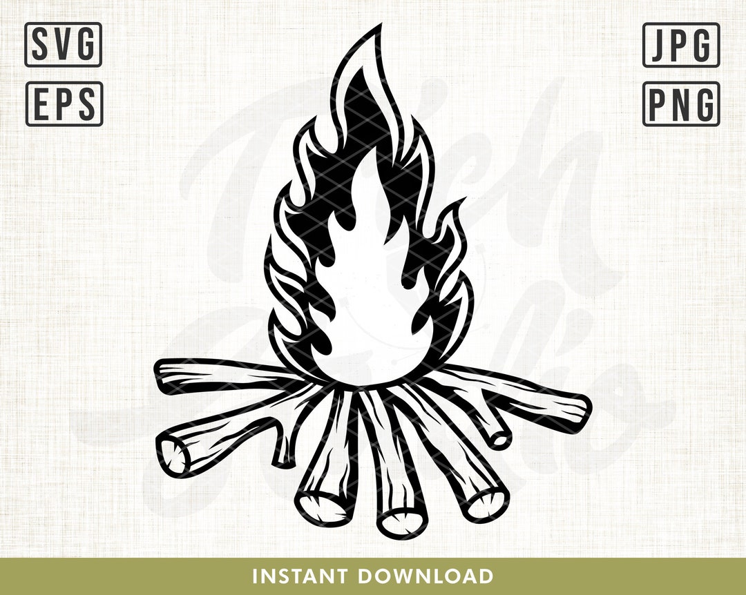 Bonfire Svg Campfire Svg File, Camping Svg, Camp Life Svg, Adventure ...