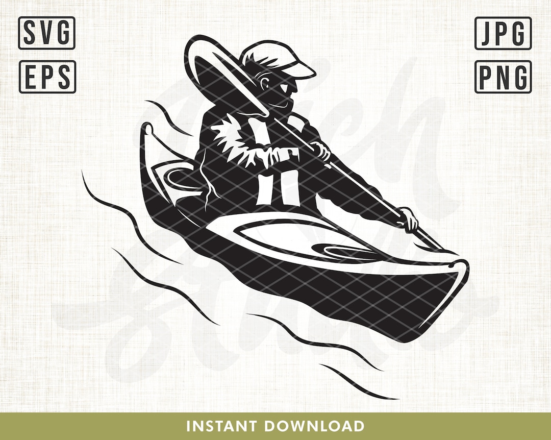 Kayaking Svg, River Rafting Svg, Water Sport Svg, Paddle Svg, Outdoor ...