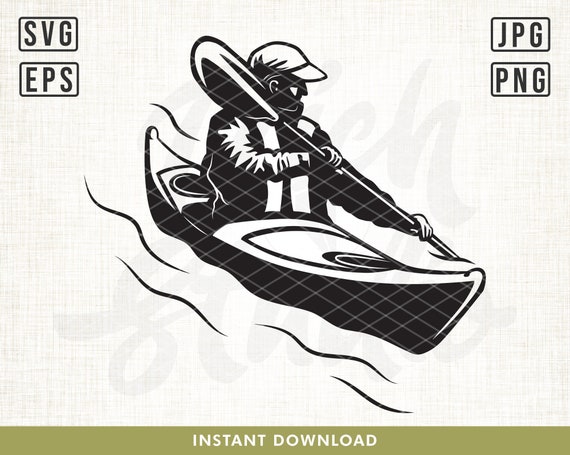 Kayaking Svg River Rafting Svg Water Sport Svg Paddle Svg - Etsy