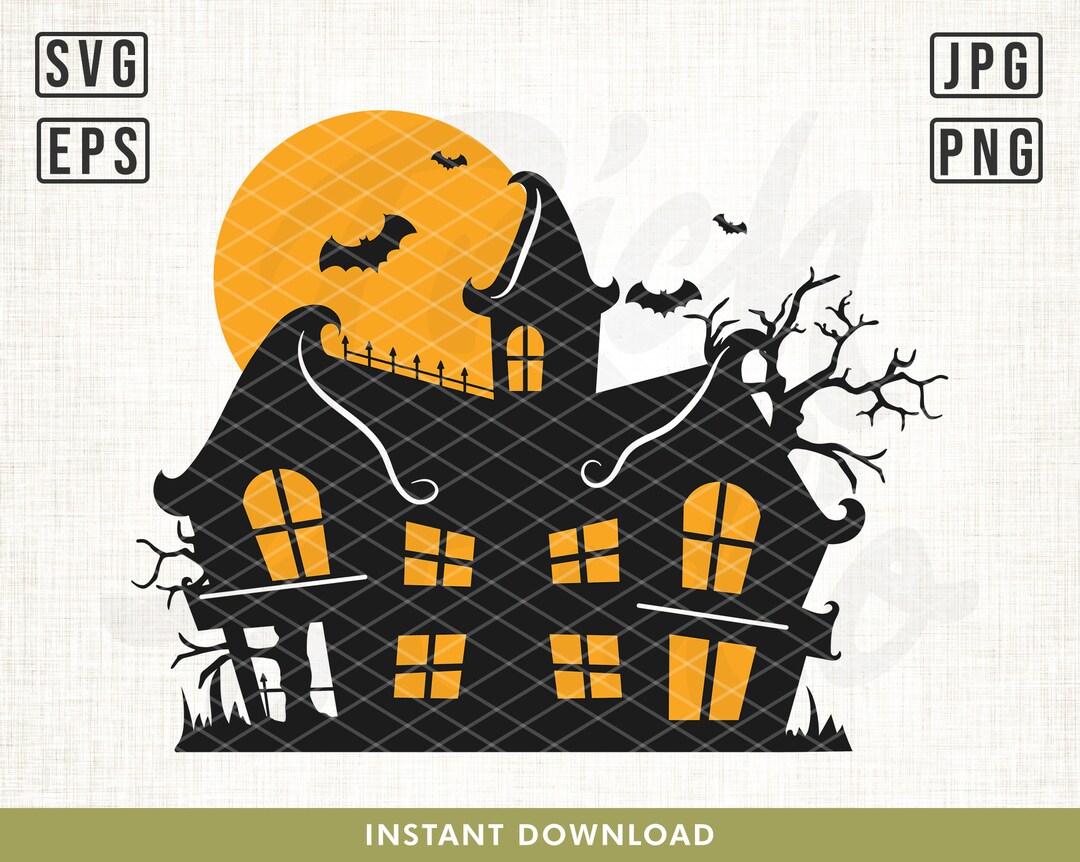 Halloween Castle Svg, Halloween Svg, Haunted House Svg, Halloween Cut ...
