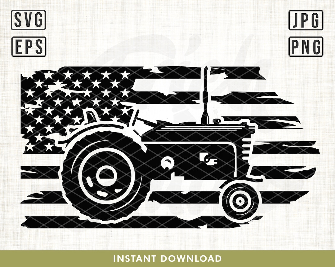 US Farm Traktor Svg, Us Traktor Svg, Bauernhof Traktor Png, Traktor ...