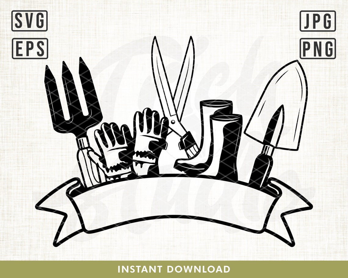 Garden Tools Svg Gardening Tools Svg Gardener Svg Farm - Etsy