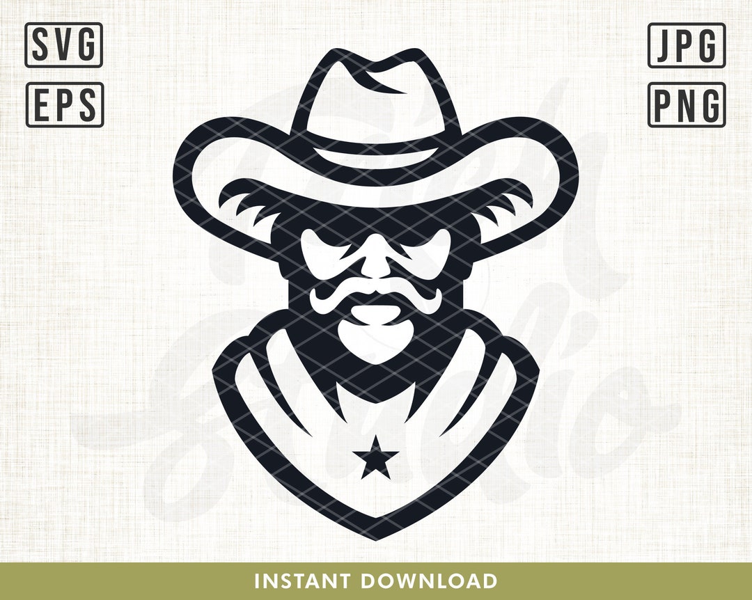 Cowboy Svg, Western Cowboy Svg, Cowboy Mascot Svg, Rodeo Cowboy Svg ...