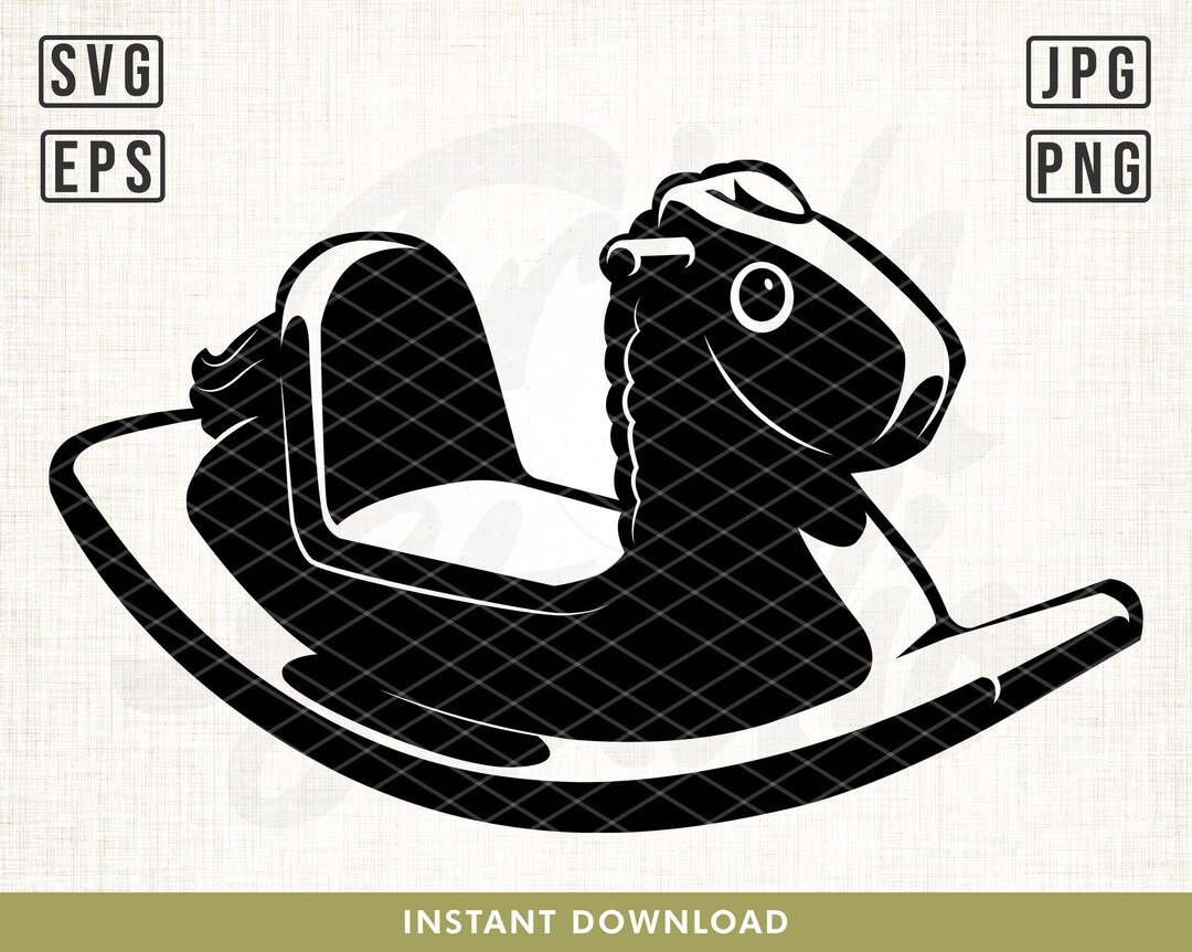 Rocking Horse Svg, Baby Toy Svg, Wooden Rocking Animal, Kid Fun, Toys ...