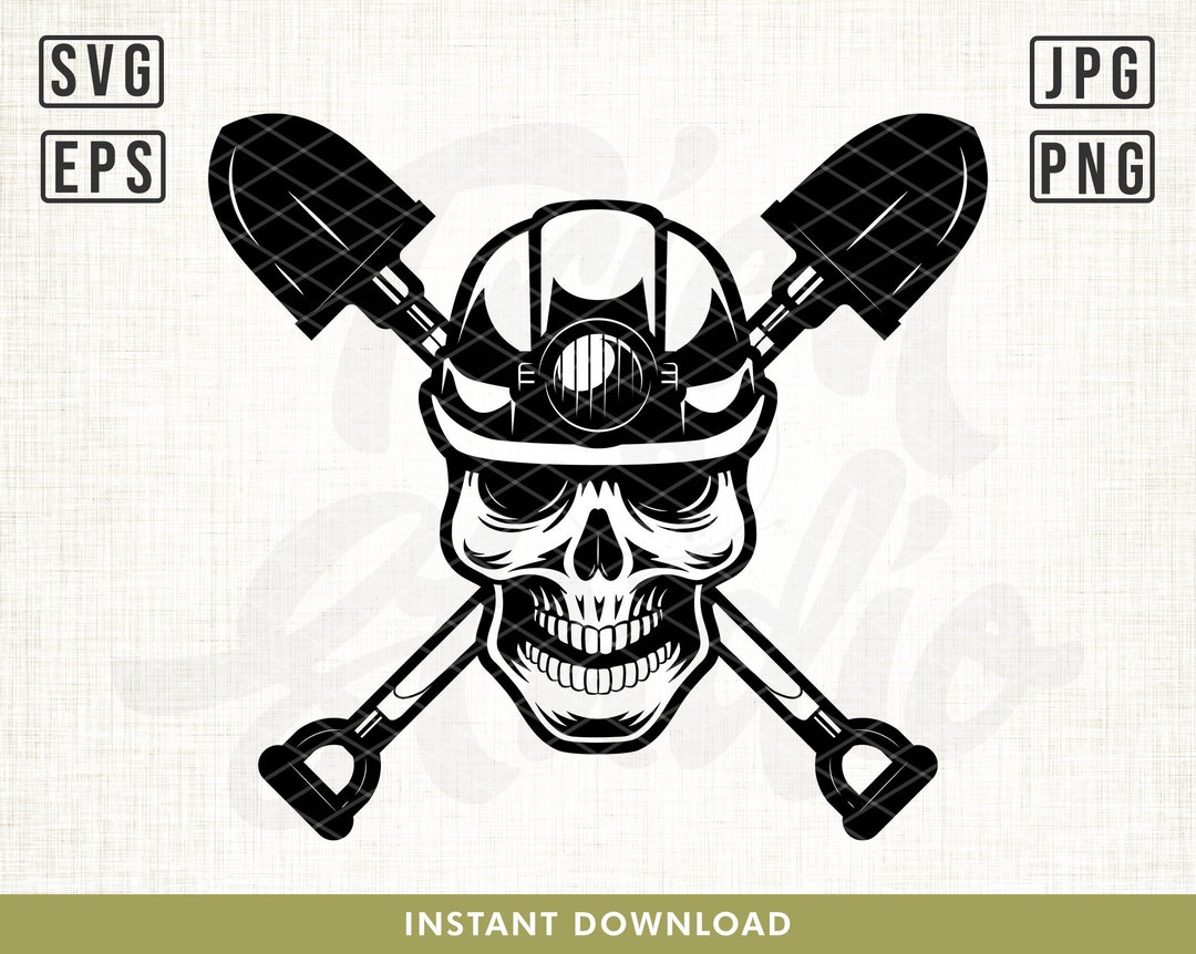 Coal Miner Skull Svg, Skull Miner Svg, Mining Skull Svg, Miner Svg ...