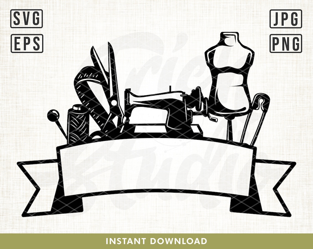 Dressmaker Svg, Sewing Machine Svg File, Sewing Monogram Svg, Sewing ...