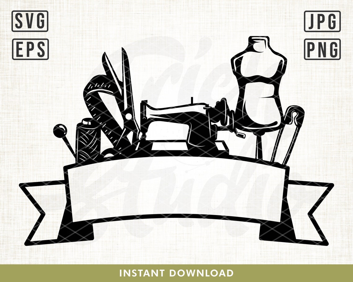 Dressmaker Svg Sewing Machine Svg File Sewing Monogram Svg - Etsy