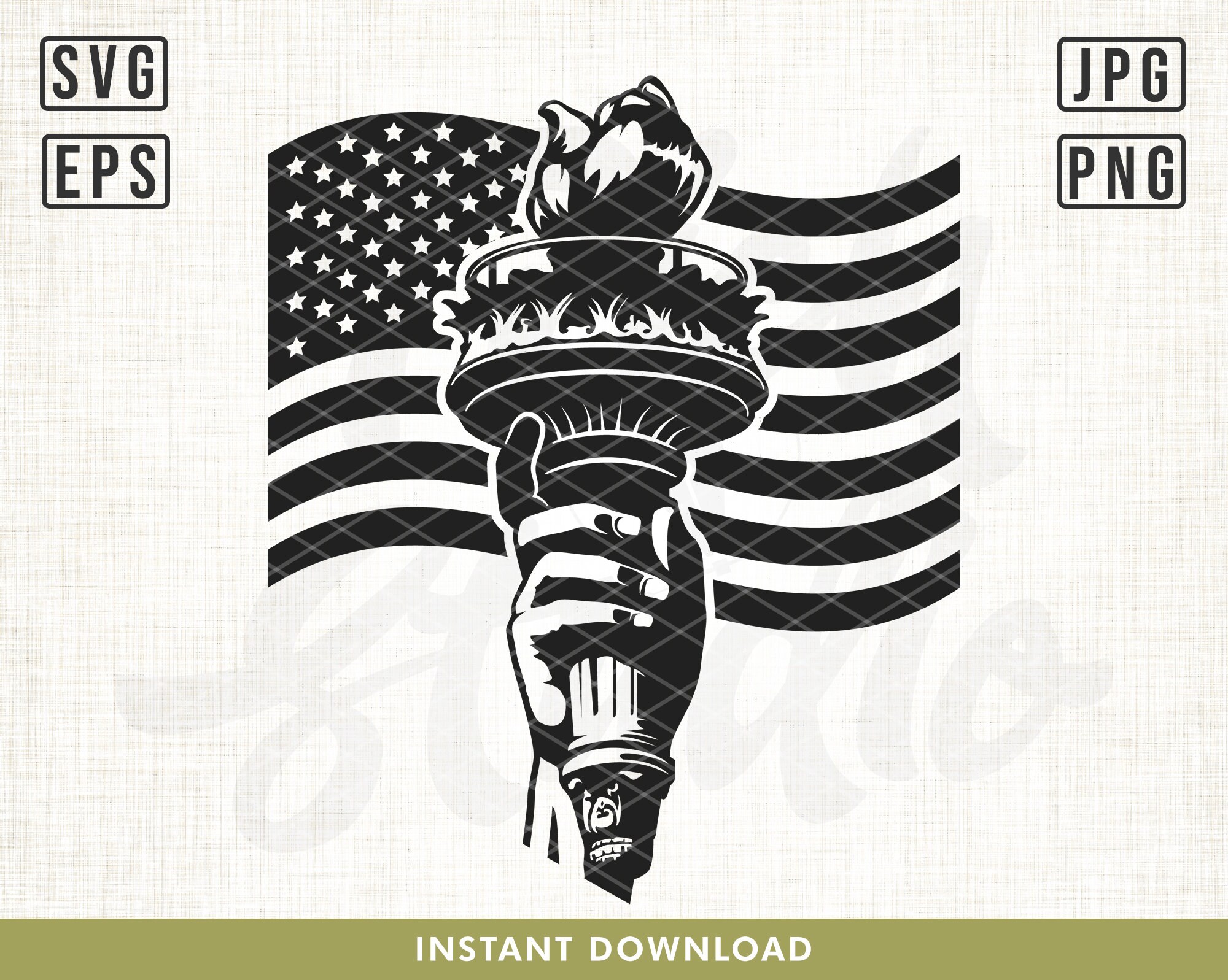 US torch svg 4th of July svg Hand Holding Torch USA Flag | Etsy