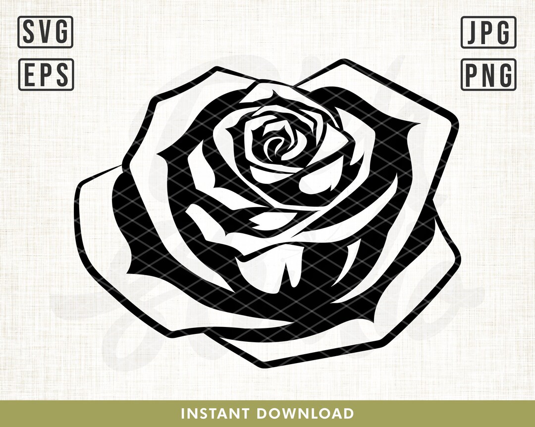 Rose Svg, Rose Stamp Svg, Rose Design, Rose Clipart Svg, Rose Stencil ...