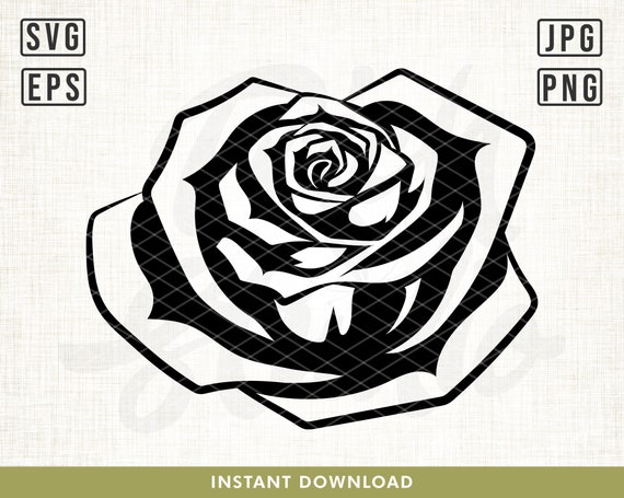 Rose Svg Rose Stamp Svg Rose Design Rose Clipart Svg Rose - Etsy
