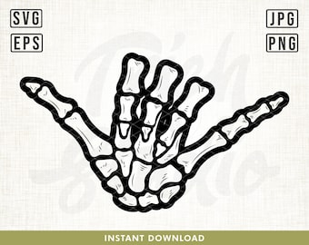 Skull Shaka Hand - Etsy