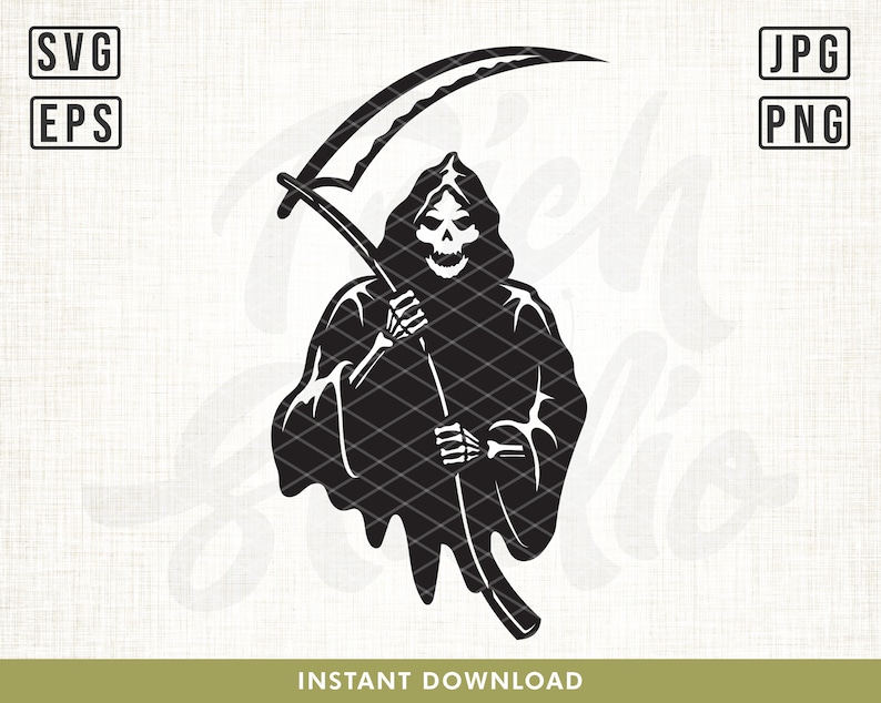 Grim Reaper Svg, Grim Reaper Skull Skeleton Svg, Bone Reaper Svg, Skull ...