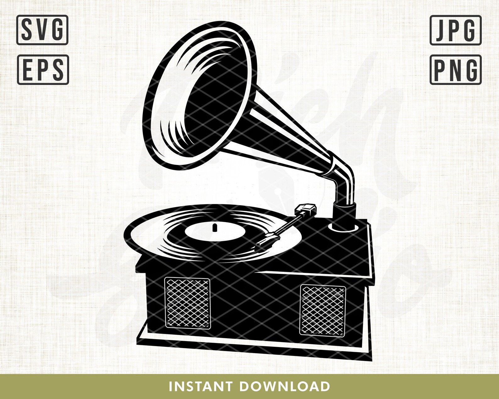 Retro Record Player SVG Vinyl Record Player Svg Record - Etsy UK