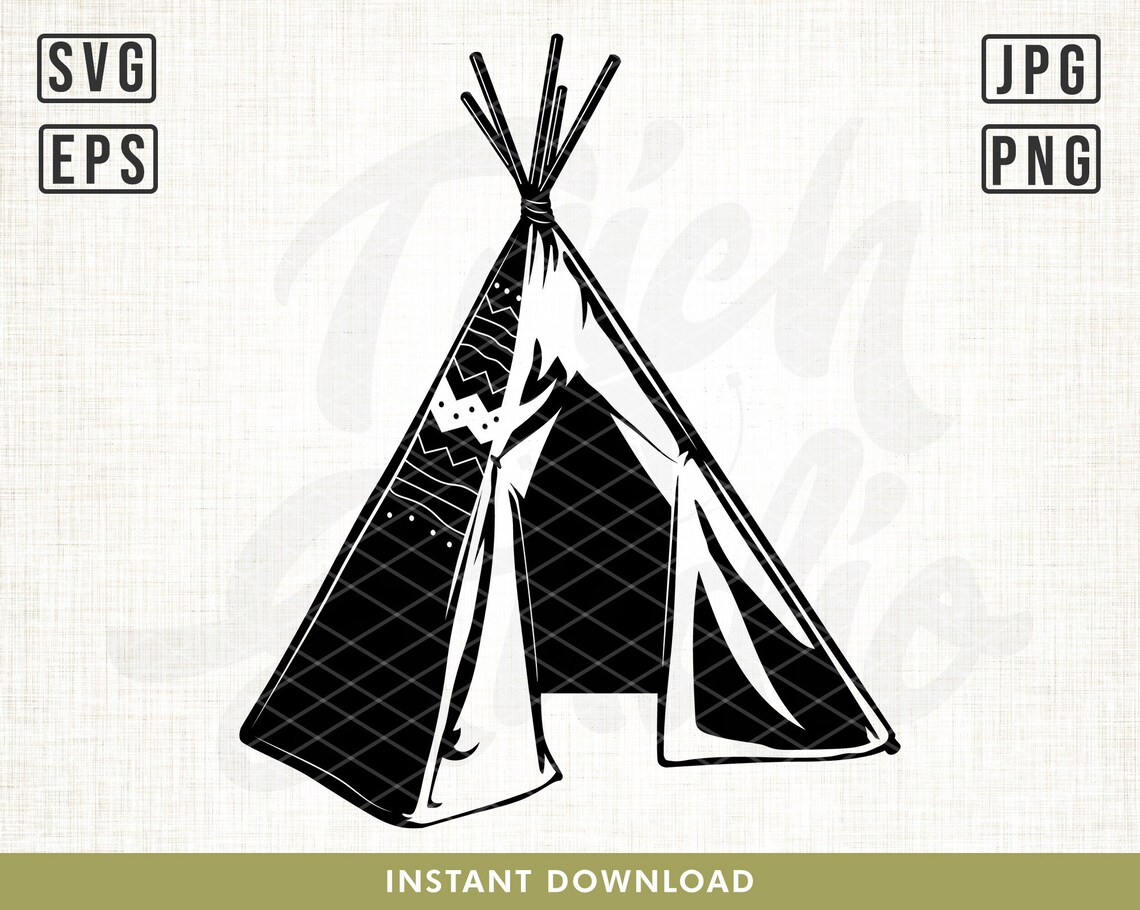 Boho Tent Svg Indian Teepee Svg Native American Tipi - Etsy
