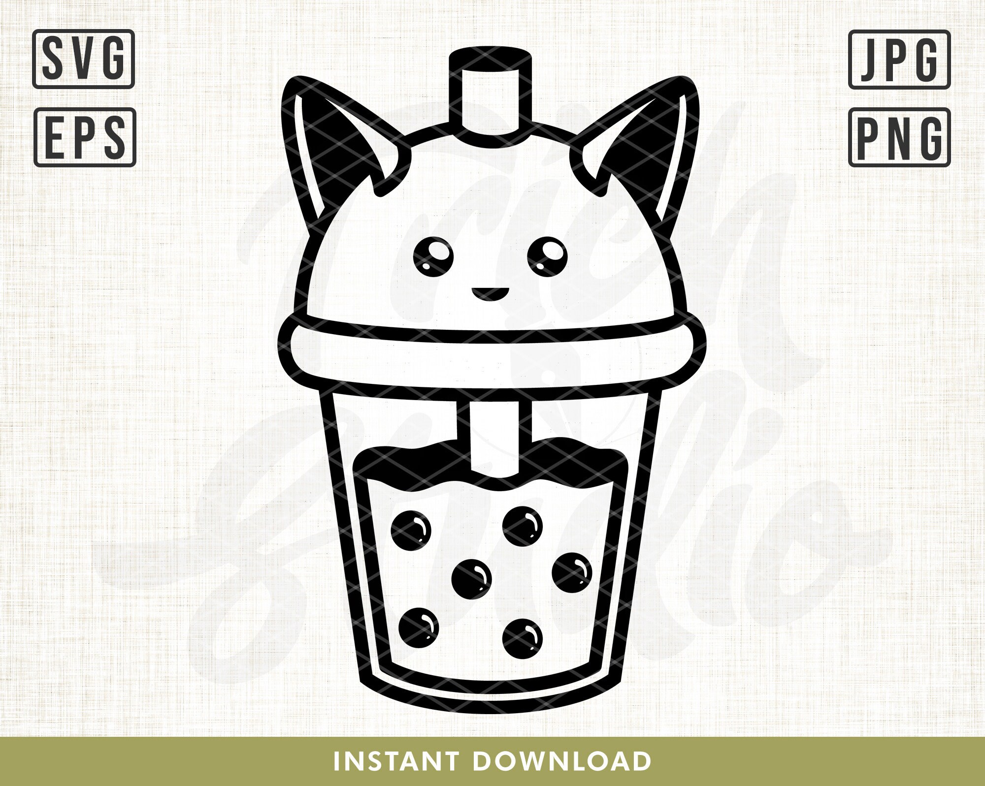 Cute Bubble tea svg Boba tea cut file Kawaii drink Cute | Etsy Italia
