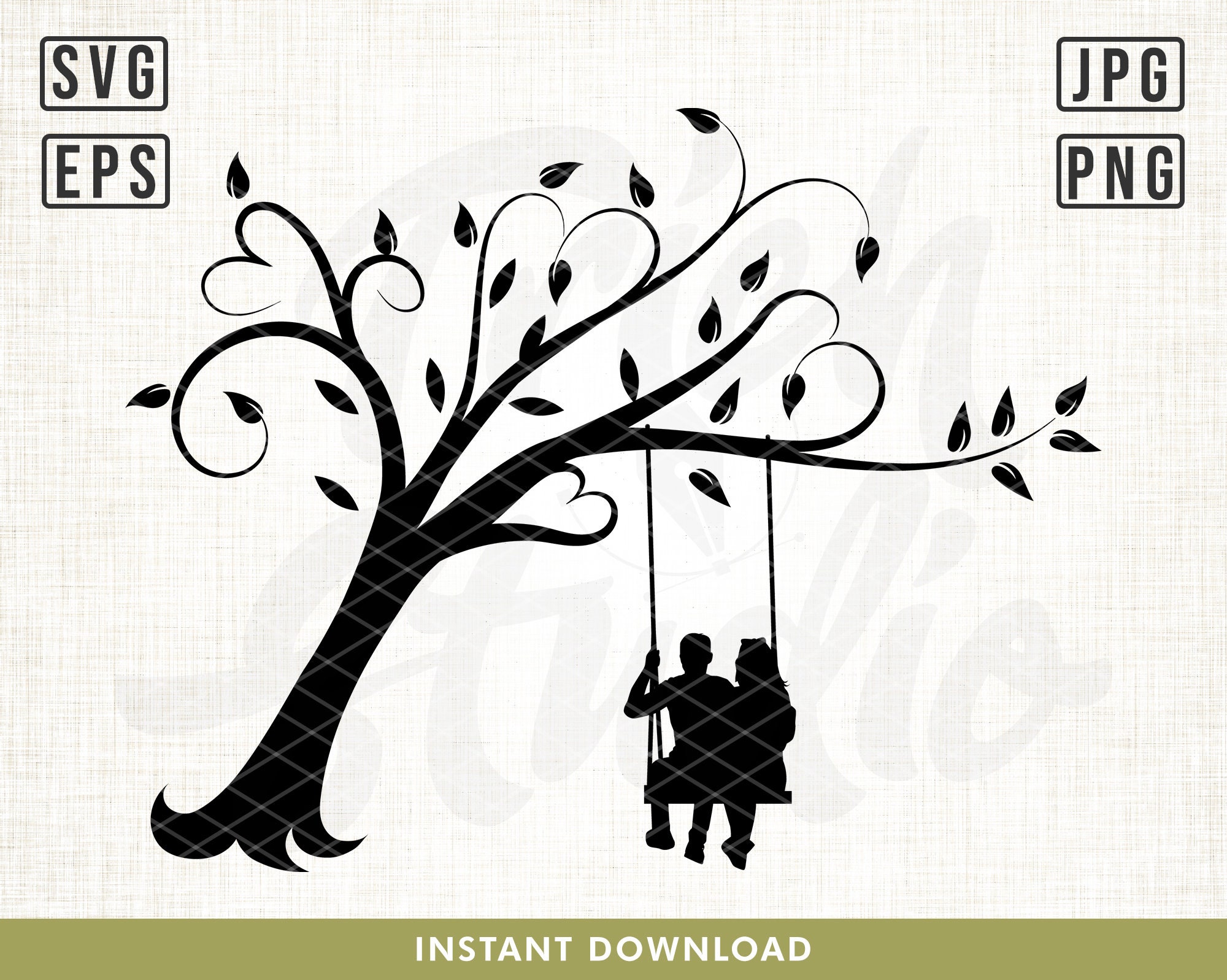 Couple Swing Svg, Tree Swing Svg, Romantic Swing Svg, Couple Svg ...