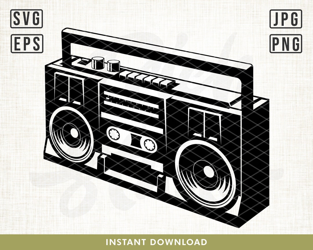 Boombox Radio Svg, Radio Svg, Radio Shirt Svg, Boombox Svg, Boombox ...