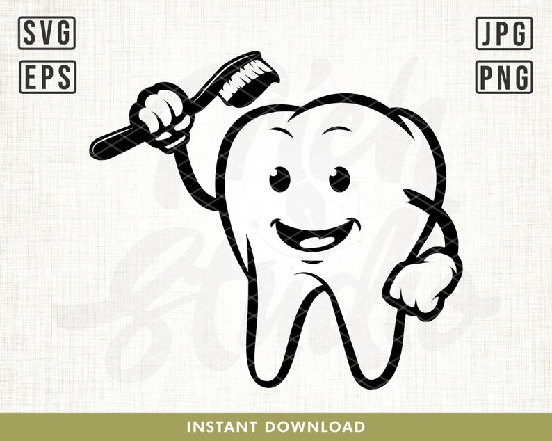 Zahn-Maskottchen-Svg, Zahn-Svg, Dental-Svg, Zahnbürste svg, Zahnarzt ...