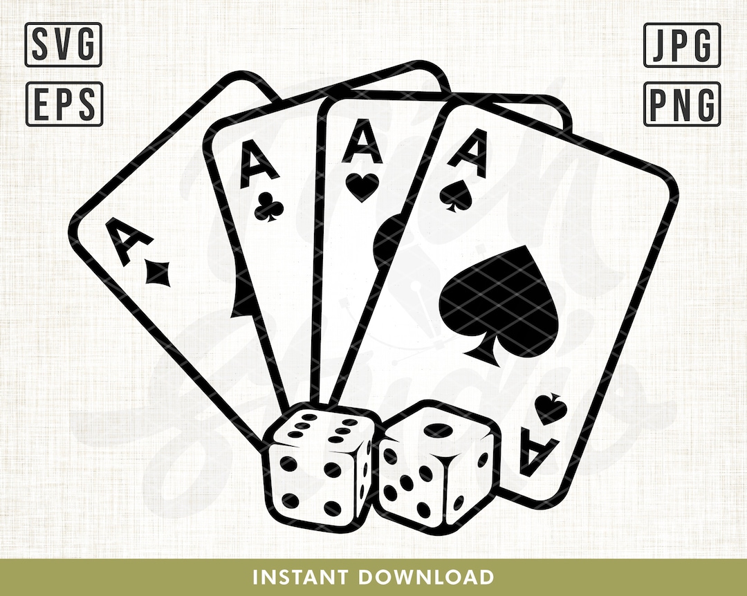 Playing Cards Svg, Quads Svg, Dice Svg, Cards Svg, Casino Game Svg ...