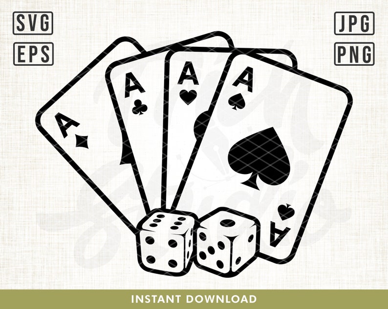 Playing Cards Svg, Quads Svg, Dice Svg, Cards Svg, Casino Game Svg ...