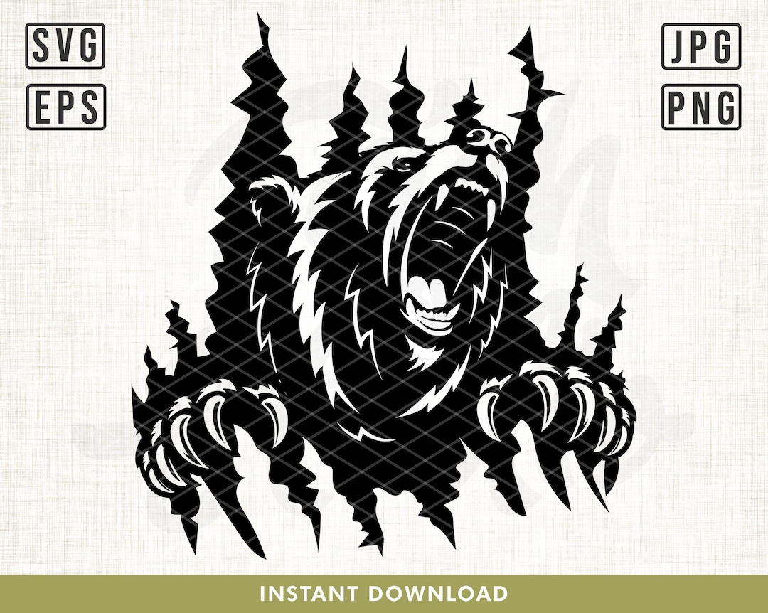 Bear Claws Scratch Svg, Claw Svg, Grizzly Bear Svg Bear Scratch Svg ...