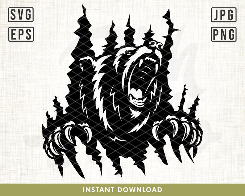 Bear Claws Scratch Svg Claw Svg Grizzly Bear Svg Bear - Etsy
