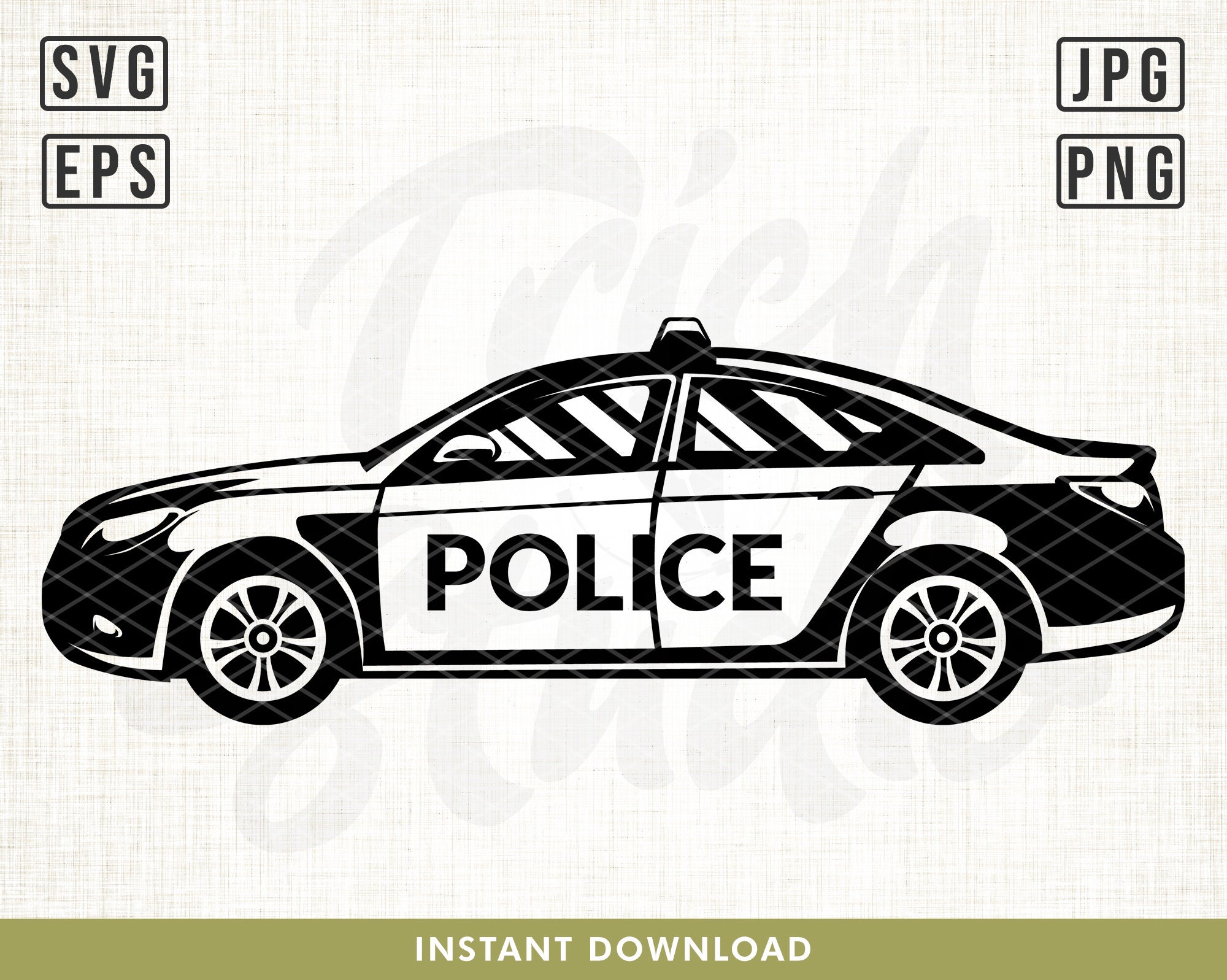 Police Car Svg File American Cop Svg Usa Emergency Patrol Vehicle 911 Police Department Svg