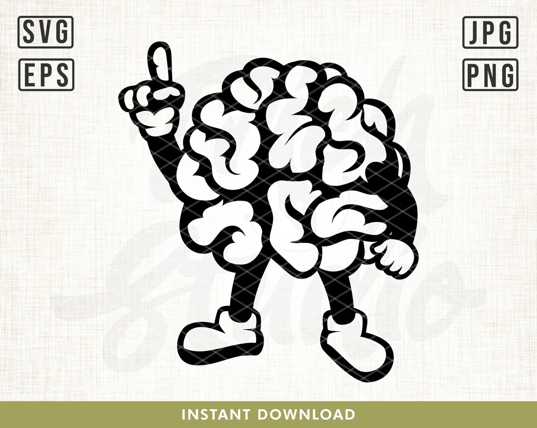 Brain Svg, Mental Health Svg, Brain Mascot Svg, Mind Svg, Mental Svg ...
