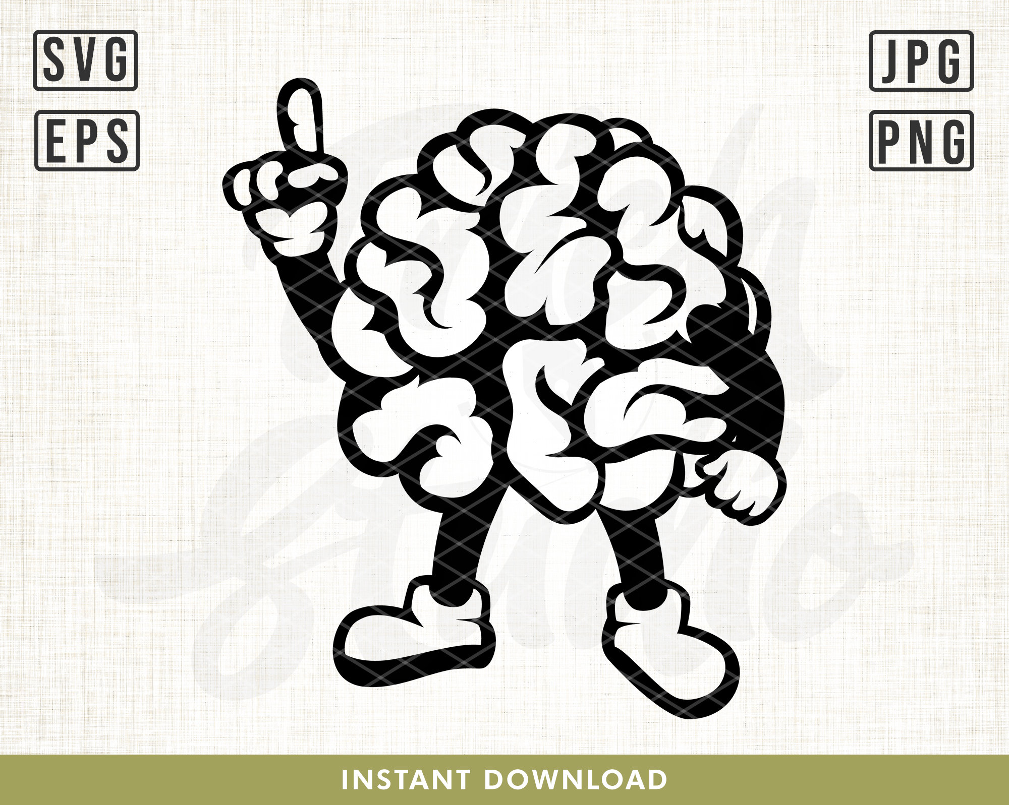 Brain Svg Mental Health Svg Brain Mascot Svg Mind Svg - Etsy