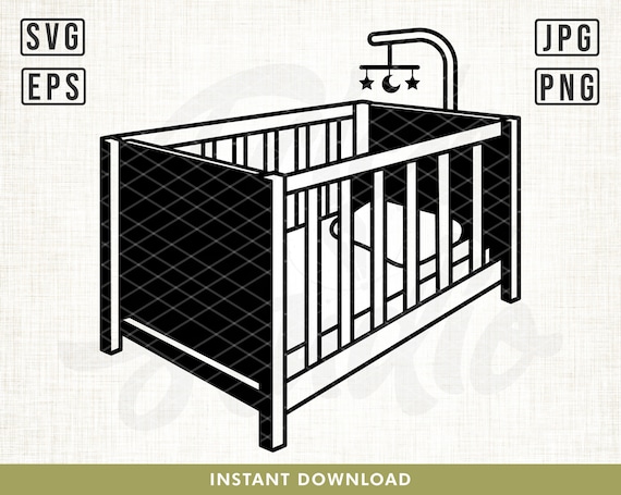 Baby Crib Svg File Baby Svg Child Svg Baby Crib Silhouette - Etsy Australia