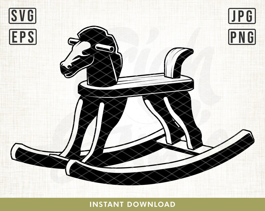 Rocking Horse Svg, Baby Toy Svg, Wooden Rocking Animal, Kid Fun, Toys ...
