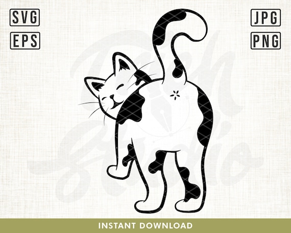 Cat Butt Svg File Cute Kitty Svg Cat Svg Cute Cat Butt Svg | Etsy