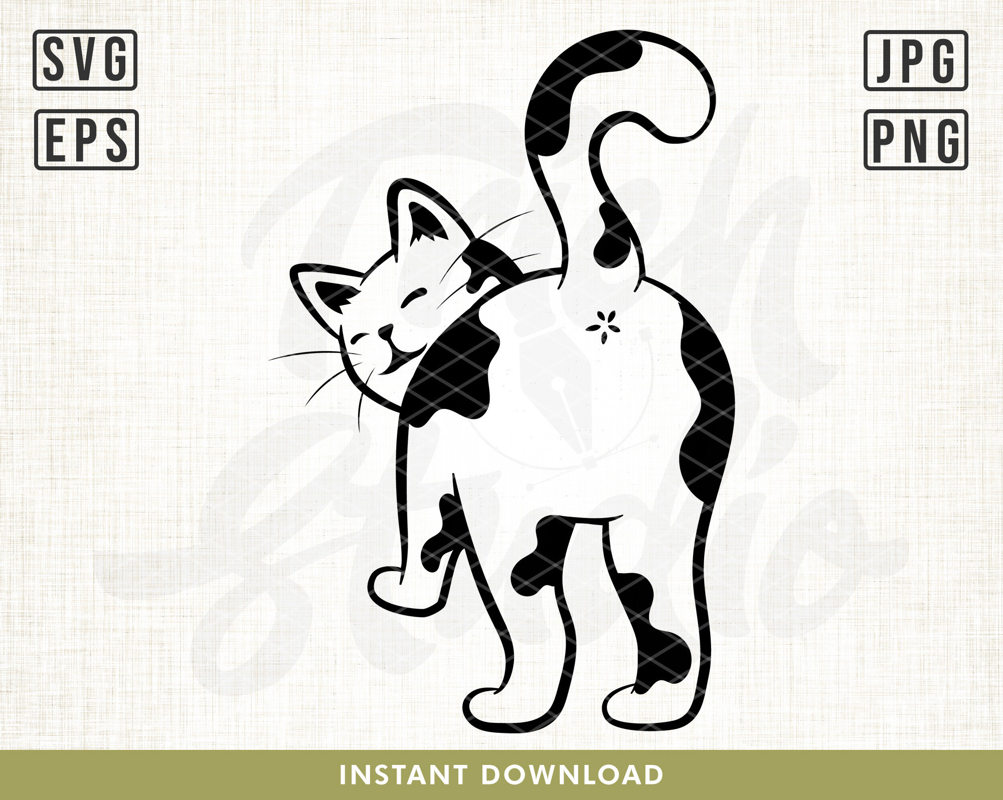 Cat Butt Svg File, Cute Kitty Svg, Cat Svg, Cute Cat Butt Svg, Funny ...