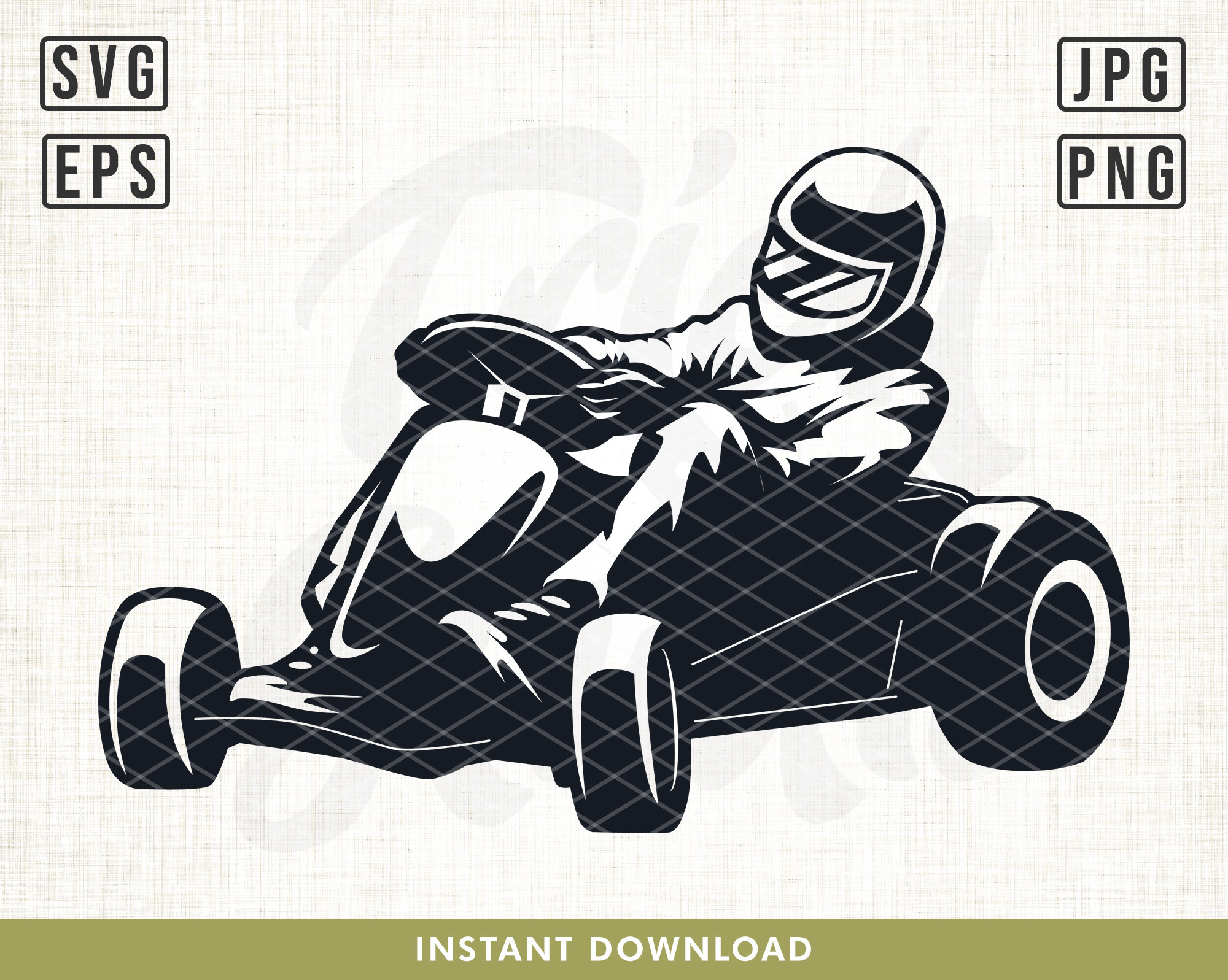 Go Kart Riding Svg File, Go Kart Racing Svg, Go Kart Clipart, Go Kart ...