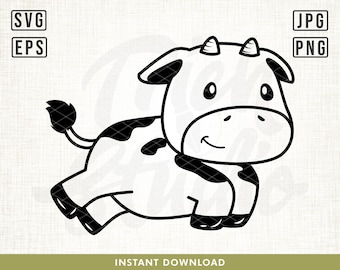 Cow SVG PNG - Etsy
