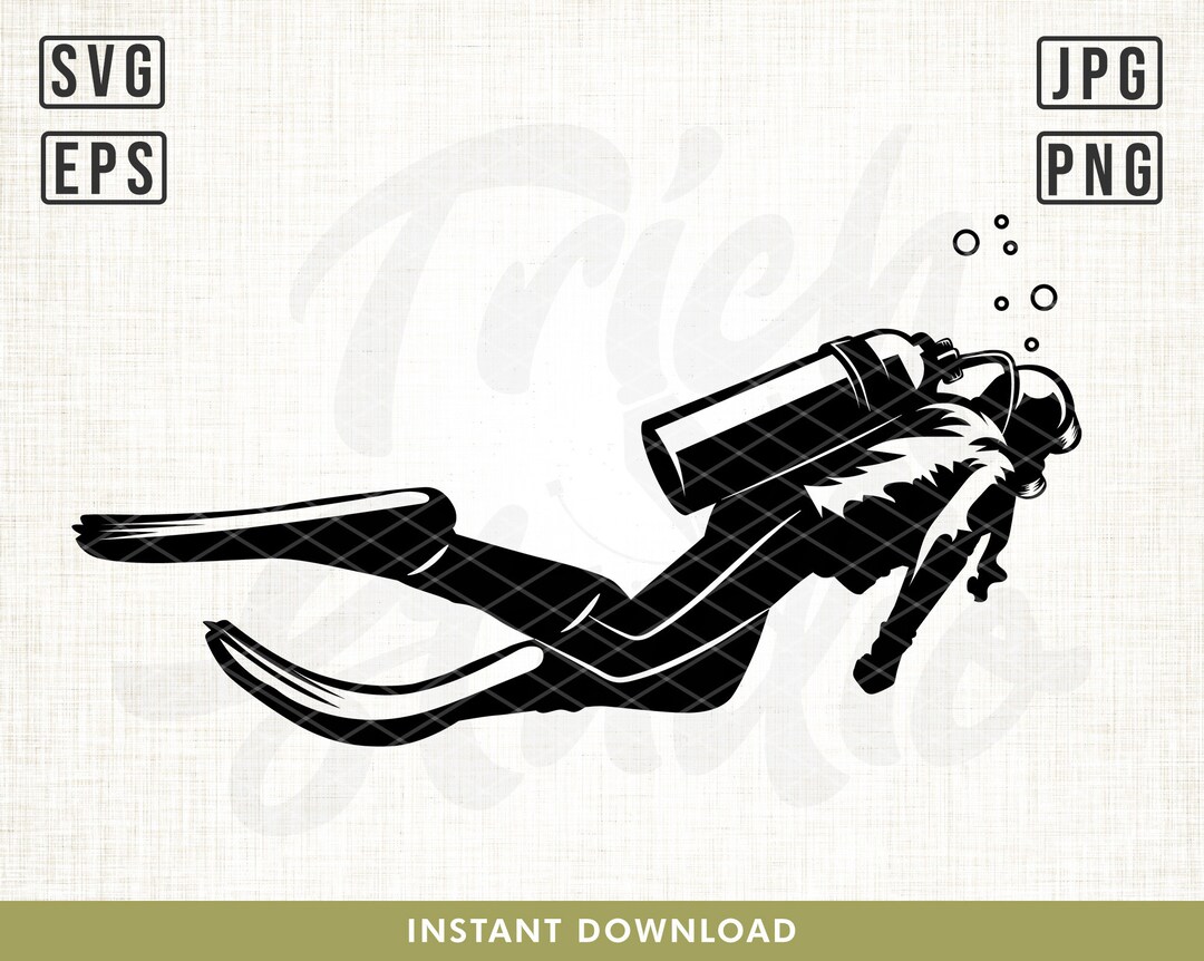 Scuba Diving Svg File, Beach Life Svg, Swimming Svg, Diver Svg, Scuba ...